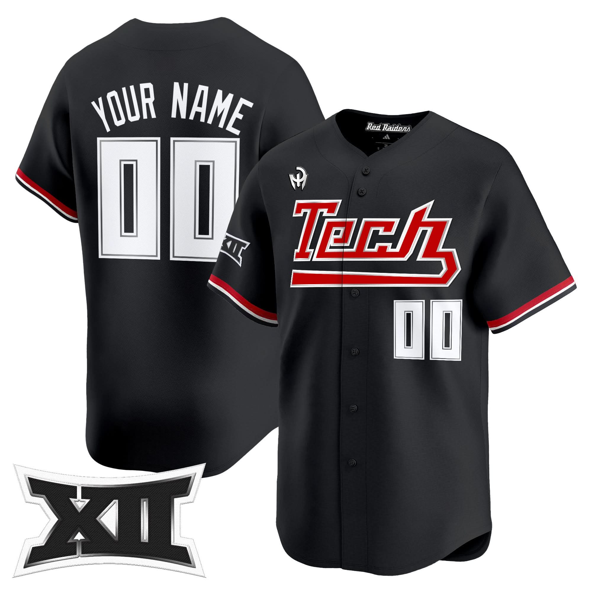 Texas Tech Red Raiders 2025 Big 12 XII Patch Vapor Premier Limited Cus ...